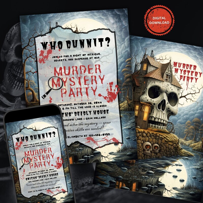 Murder Mystery Invitation - Etsy