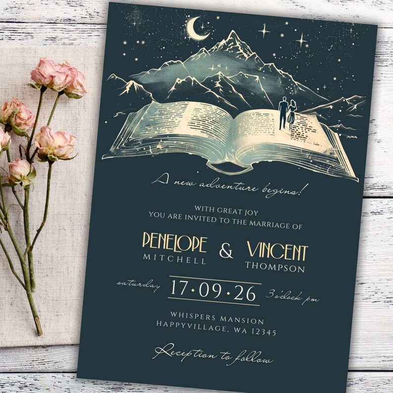 A New Adventure Wedding Invitation Suite Template Surreal Wedding Suite ...
