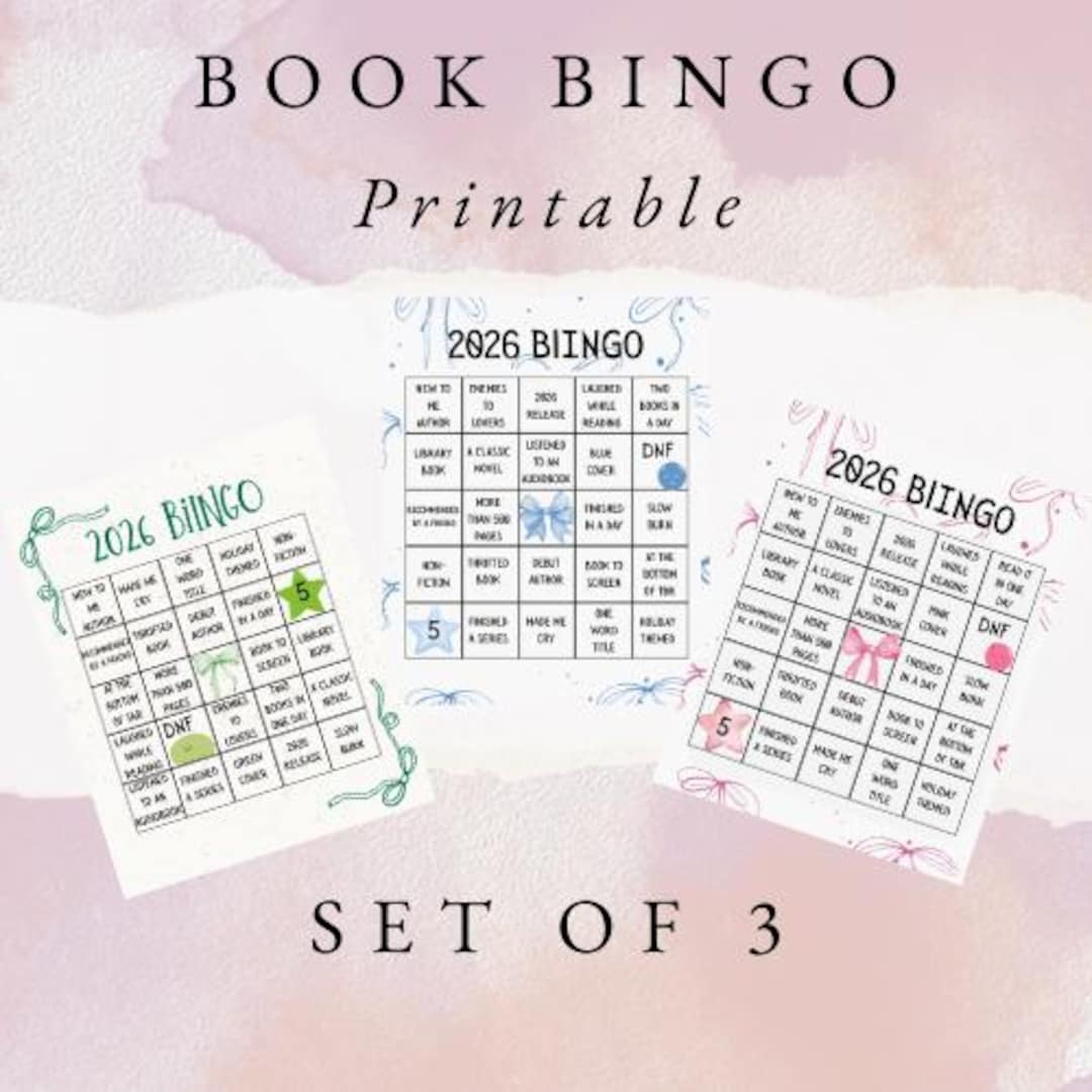 2026 Reading Bingo Challenge | Printable Reading Tracker | Book Lover ...