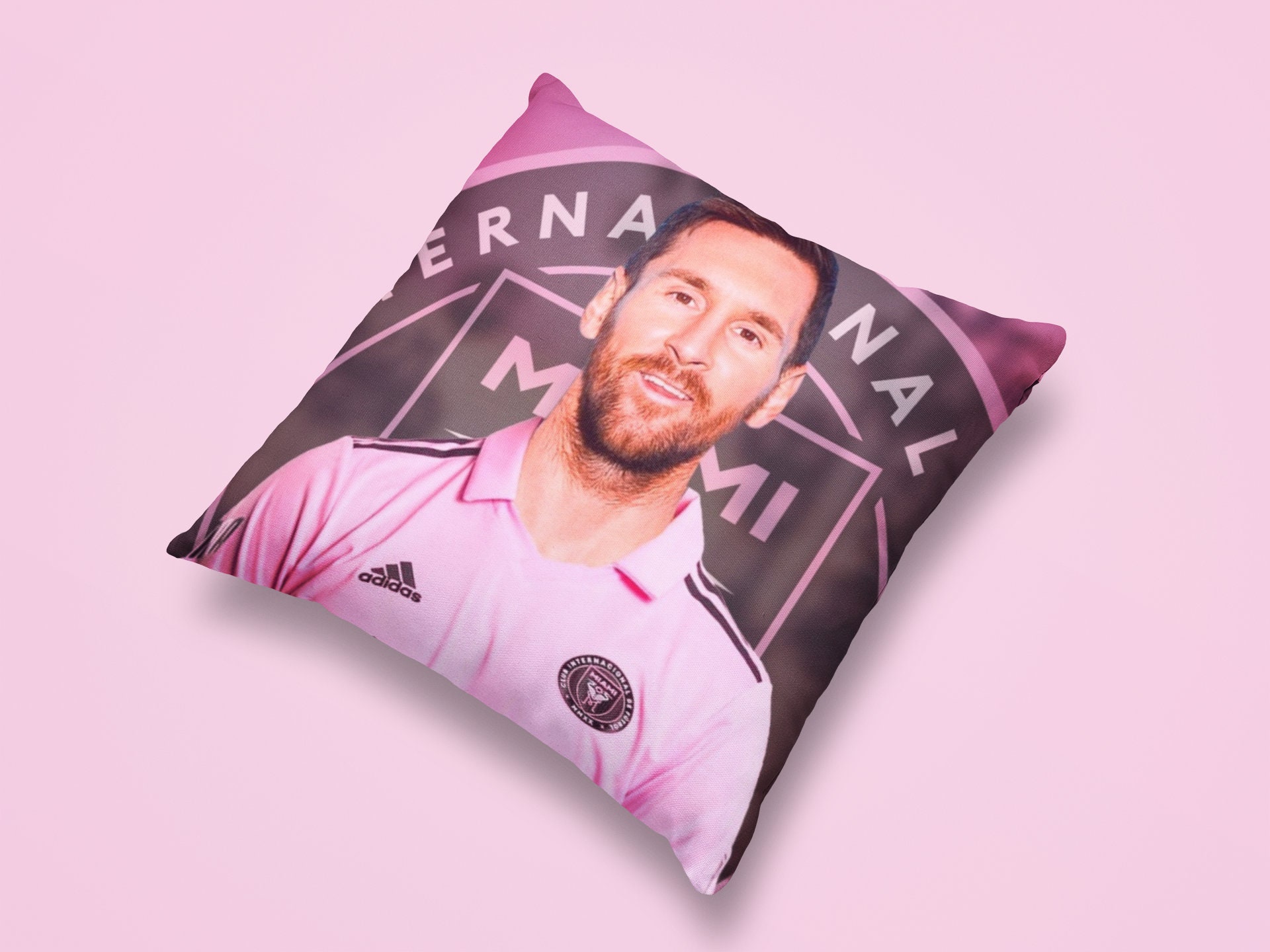 Official Pillow Lionel Messi Inter Miami FC Faux Suede - Etsy