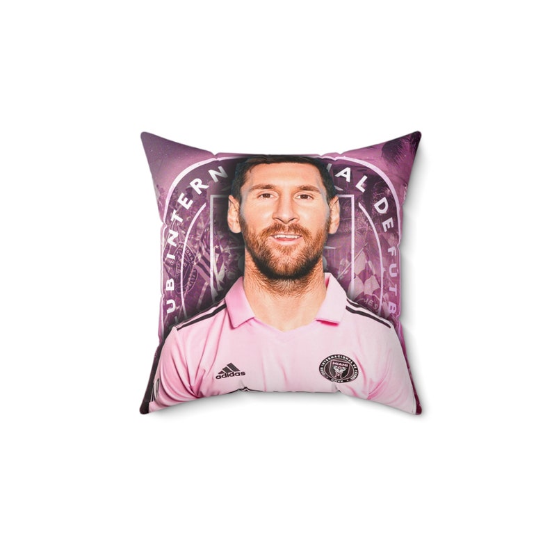 Official Pillow Lionel Messi Inter Miami FC Faux Suede - Etsy