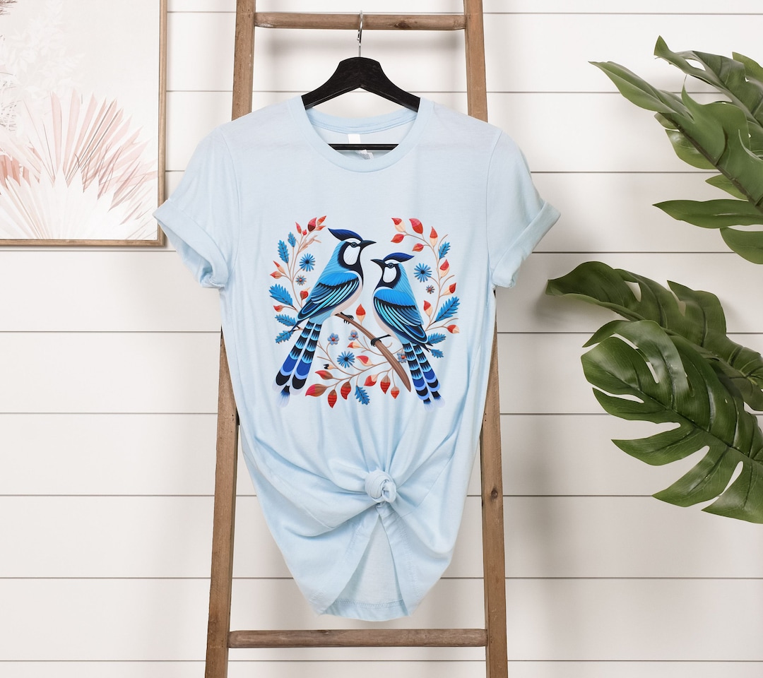 Blue Jay Bird Shirt, Bird Watching Shirt, Nature Lover Shirt, Bird ...