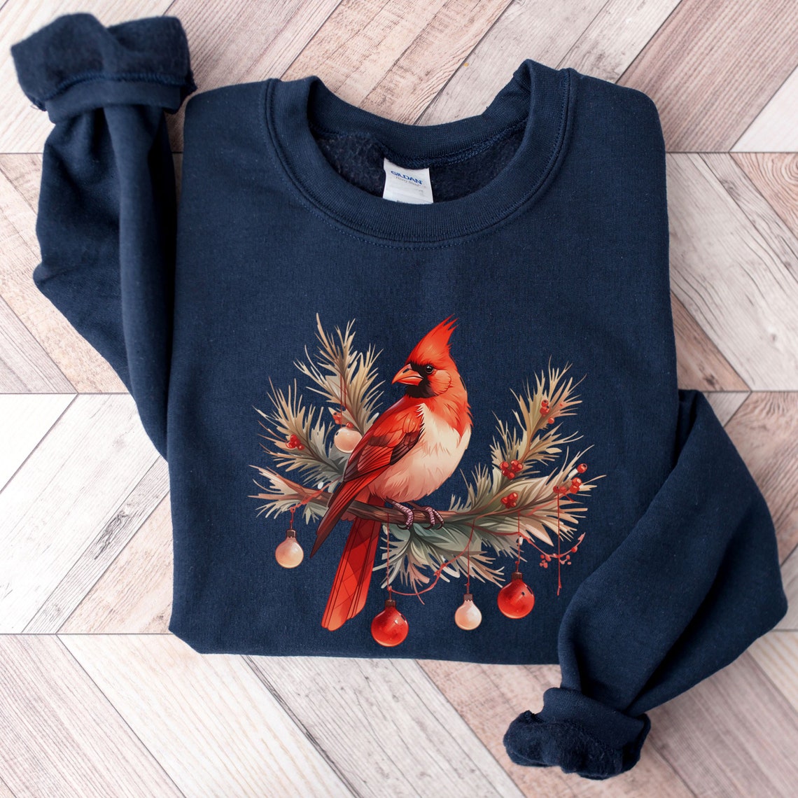 Winter Cardinal Sweatshirt, Bird Sweatshirt, Cardinal Bird Crewneck ...