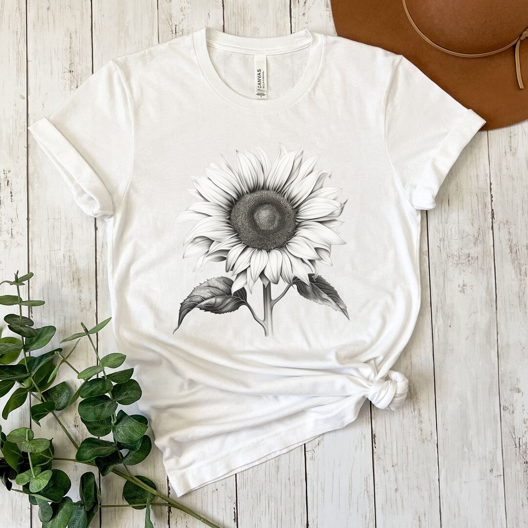 Sunflower Shirt, Flower Shirt, Fall Floral Shirt, Sunflower Tshirt ...