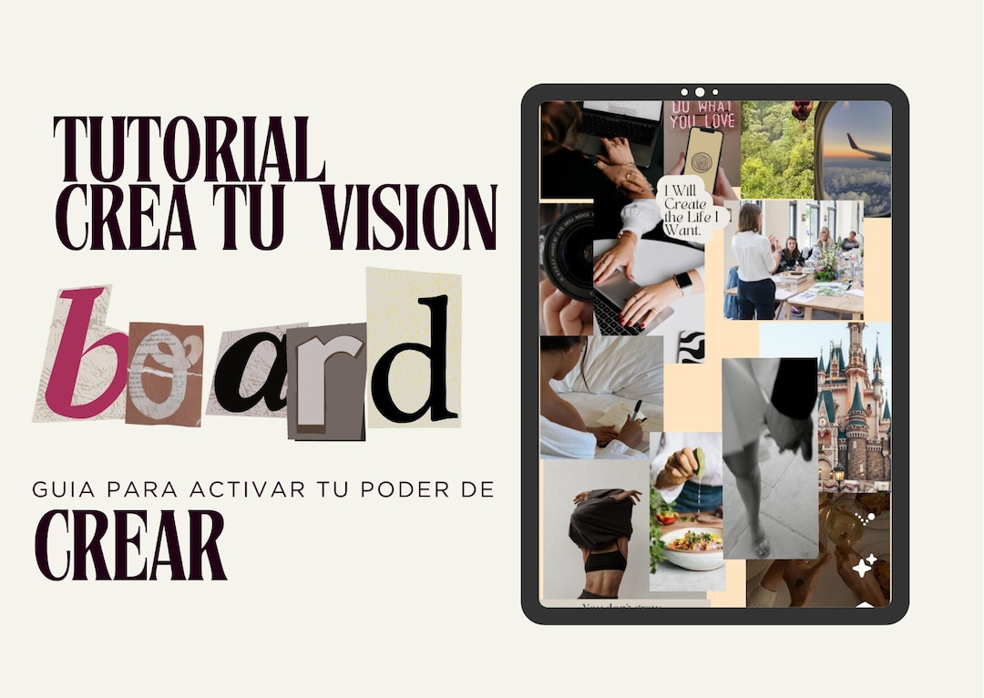VISION BOARD Tutorial - Guia Par CREAR - Etsy