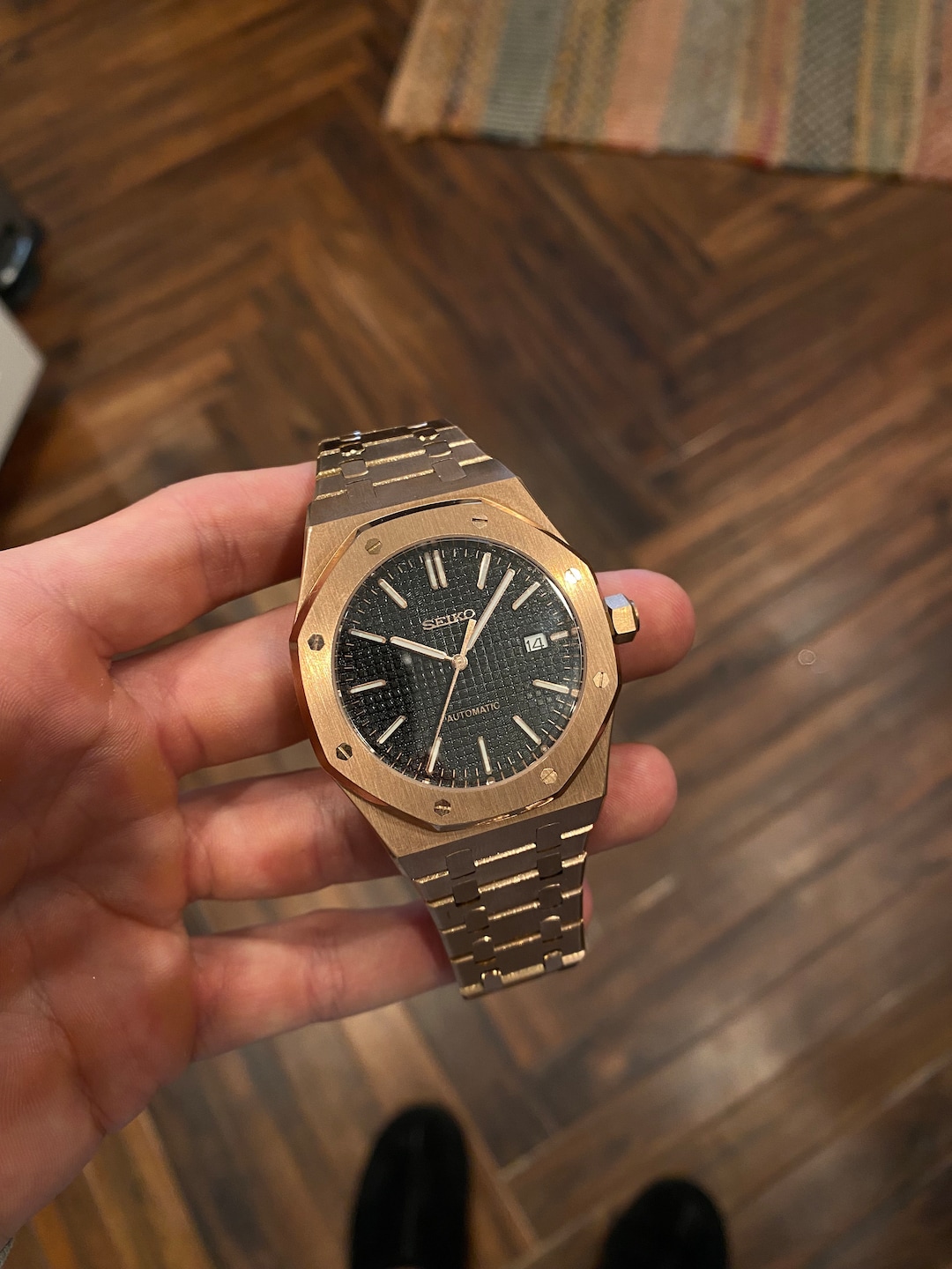 Seiko Custom Mod Rose Gold AP - Etsy