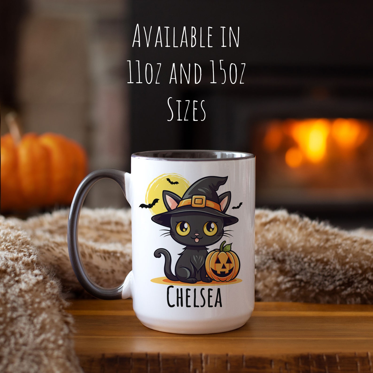 Cute Halloween Cat Mug Custom Cat Mug Cat Lover Gifts - Etsy