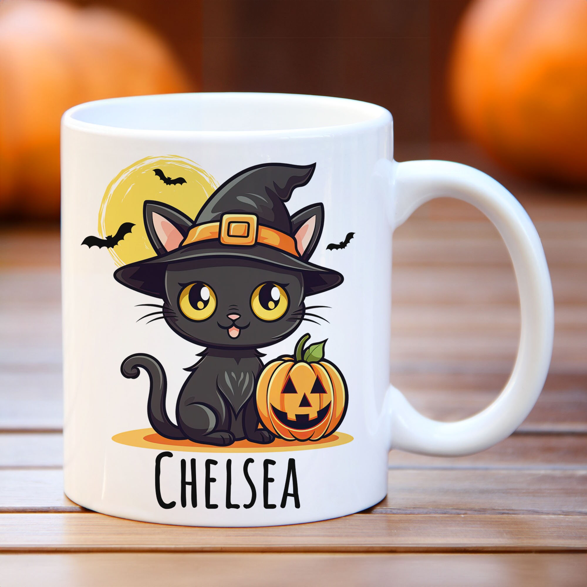 Cute Halloween Cat Mug Custom Cat Mug Cat Lover Gifts - Etsy