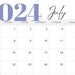 July 2024 Monthly & Weekly Digital Planner Spread - Etsy