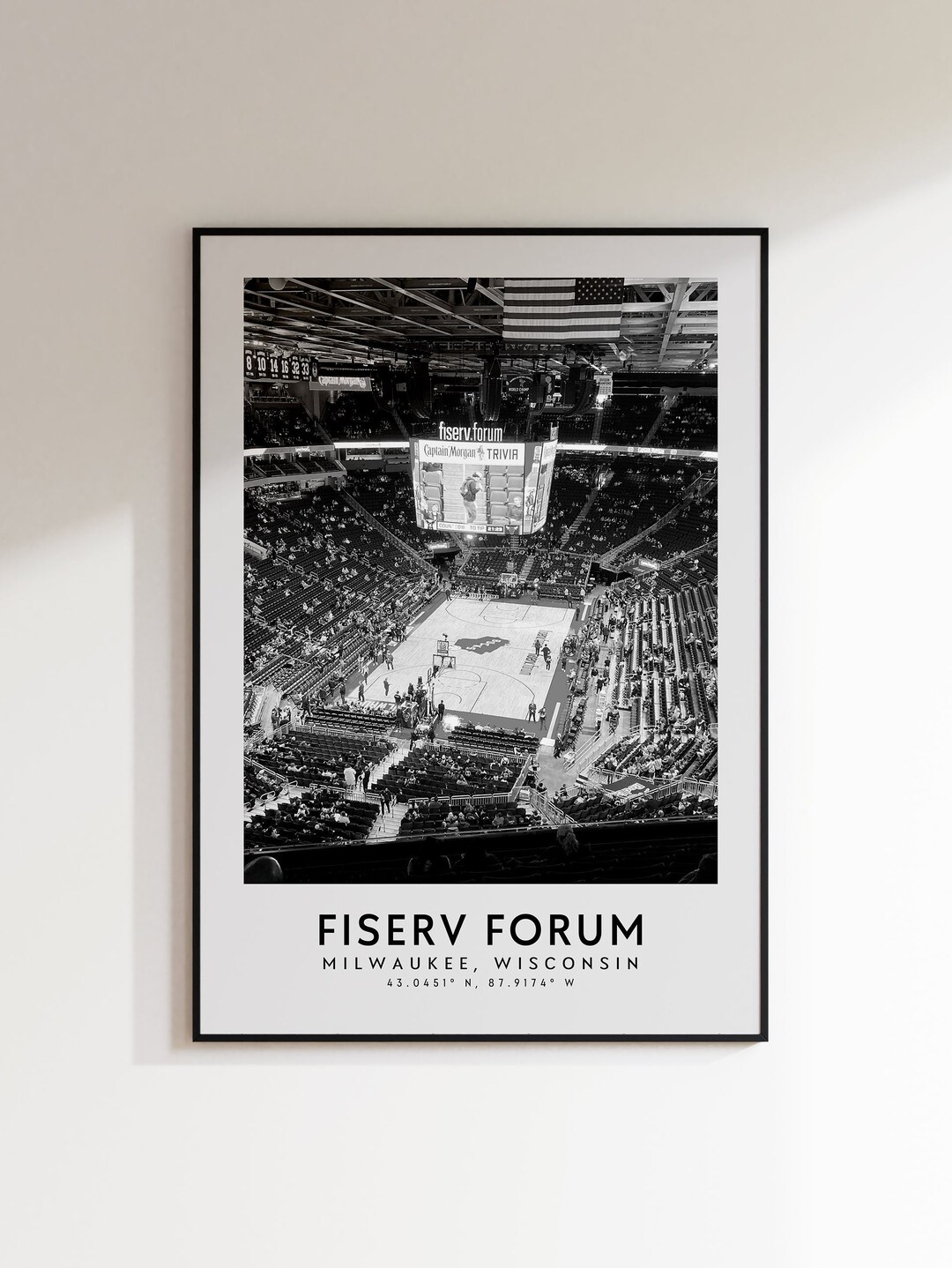 Fiserv Forum Poster Milwaukee Bucks Stadium Print Fiserv - Etsy