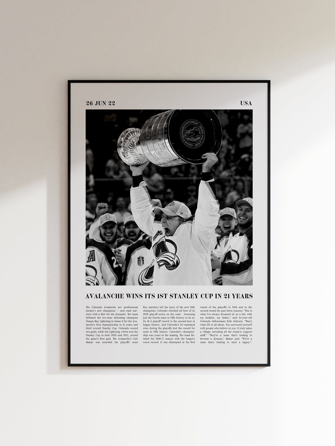 2022 Avalanche Wins Its 1st Stanley Cup in 21 Years, Colorado Avalanche ...