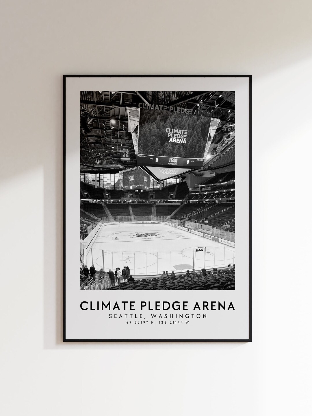 Climate Pledge Arena Poster Seattle Kraken Stadium Print - Etsy