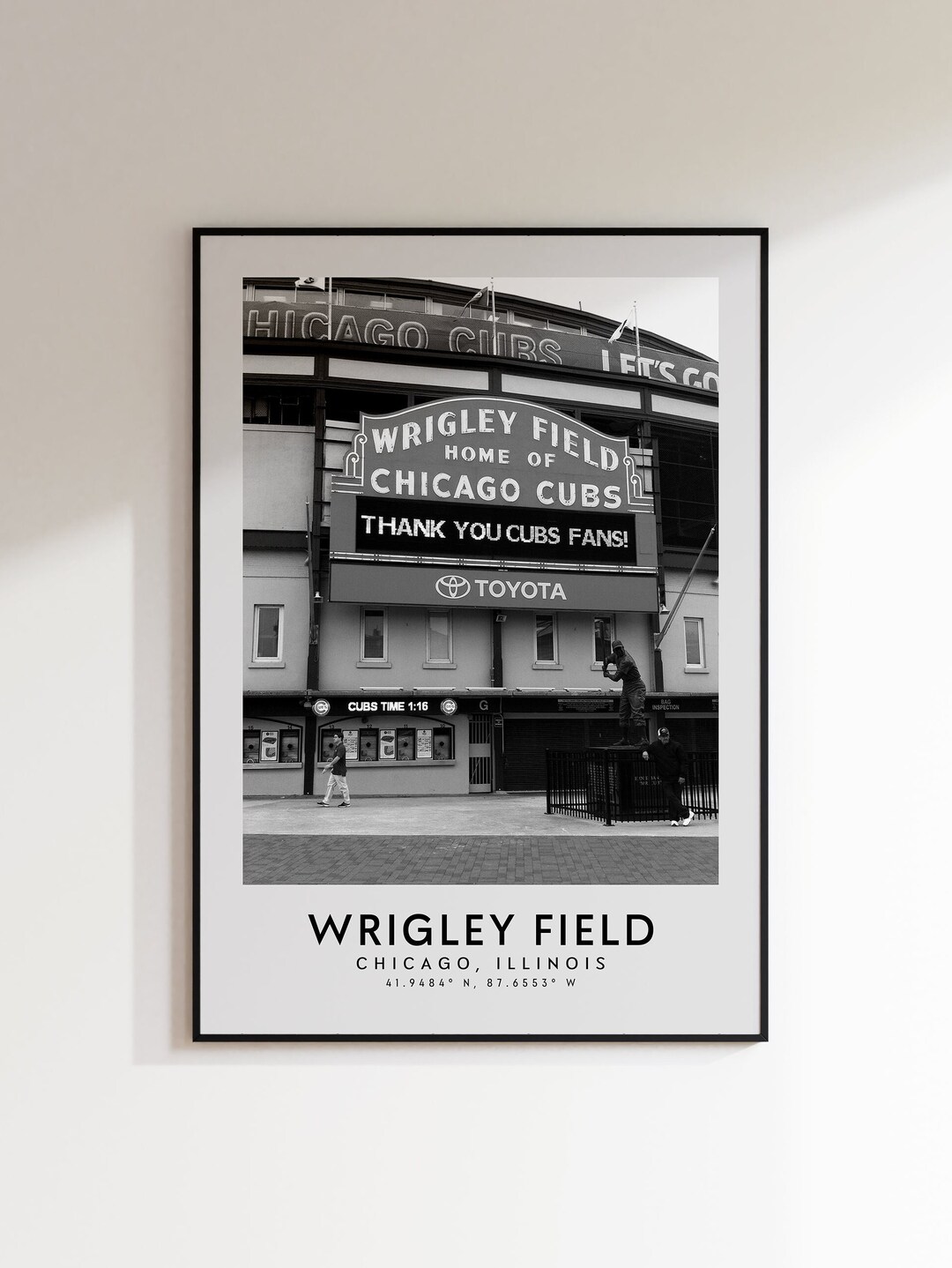 Wrigley Field Print Chicago Cubs Stadium Prints Wrigley - Etsy