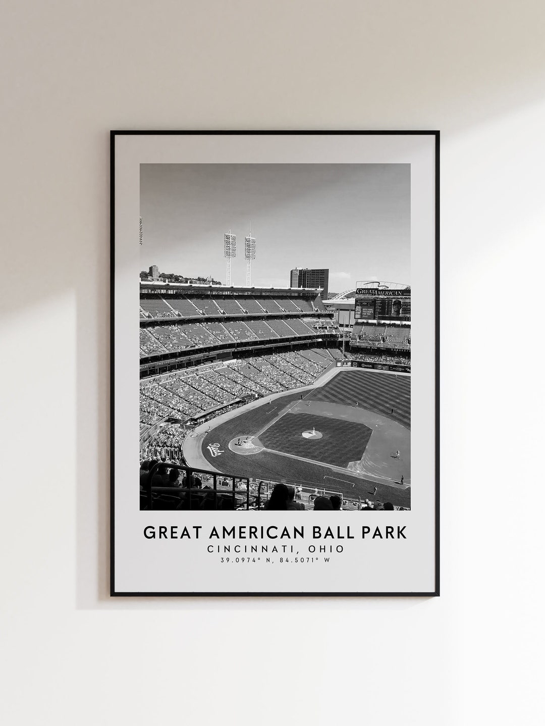 Great American Ball Park Poster, Cincinnati Reds, Stadium Print, Great ...