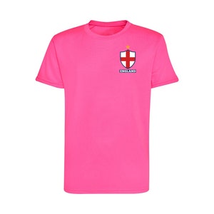 Personalised England Style Kit Pink and White Football Shirts, Shorts ...