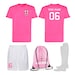 Personalised England Style Kit Pink and White Football Shirts, Shorts ...