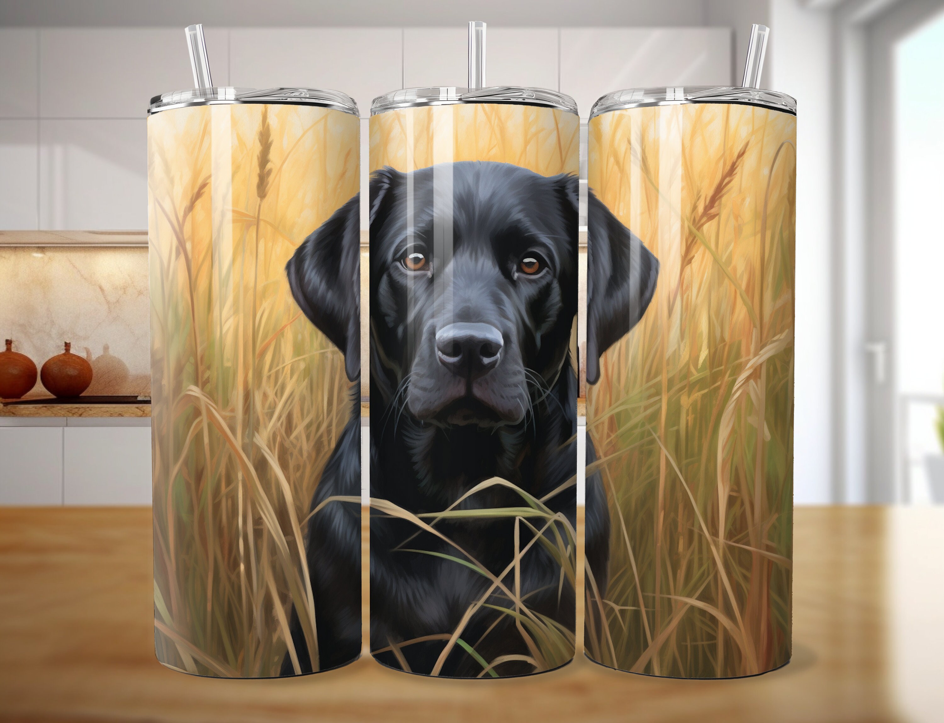 Black Labrador Tumbler Wrap, Lab, Hunting Dog, Black Lab Design for 20 ...