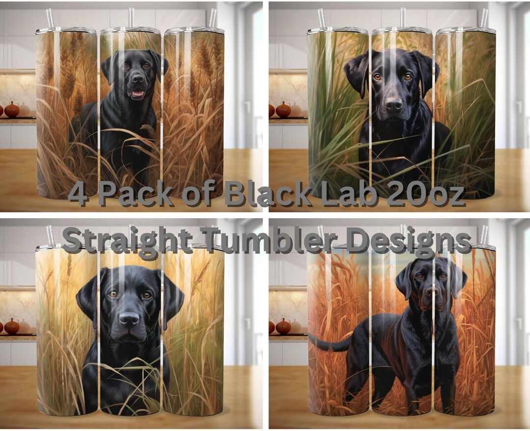 Black Labrador Tumbler Wrap, Lab, Hunting Dog, Black Lab Design for 20 ...