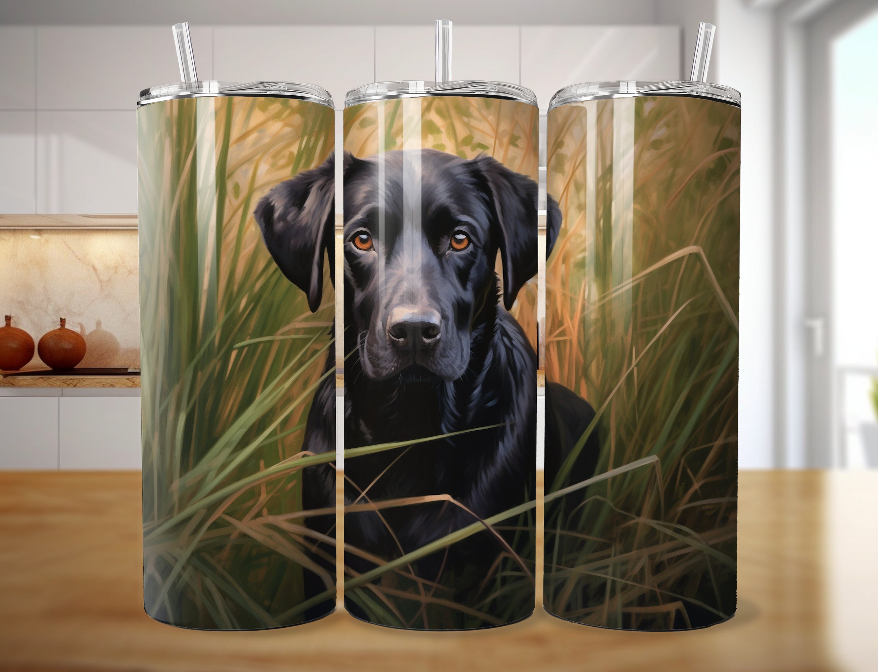 Black Labrador Tumbler Wrap, Lab, Hunting Dog, Black Lab Design for 20 ...