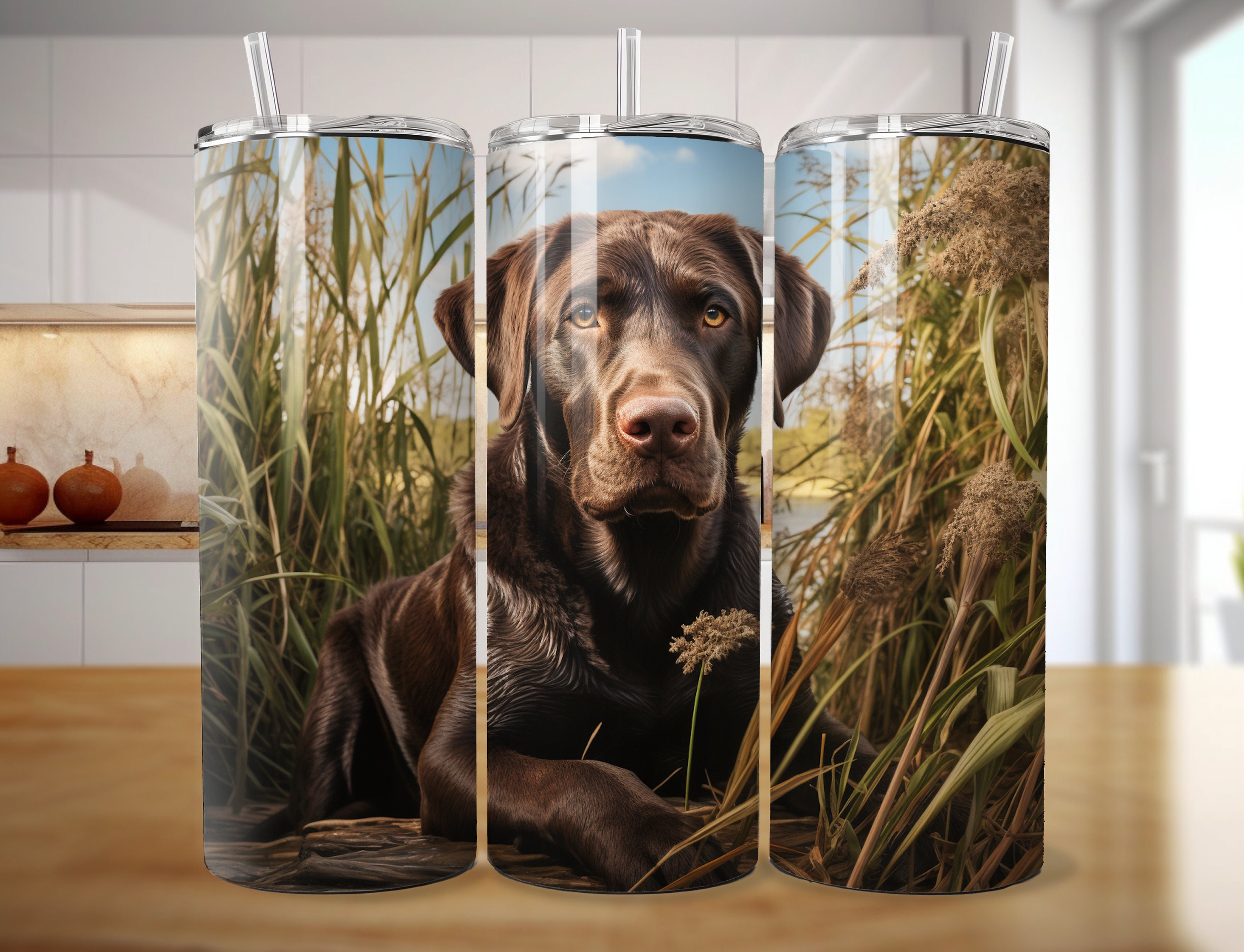Chocolate Labrador Tumbler Wrap, Lab, Hunting Dog, Brown, Chocolate Lab ...