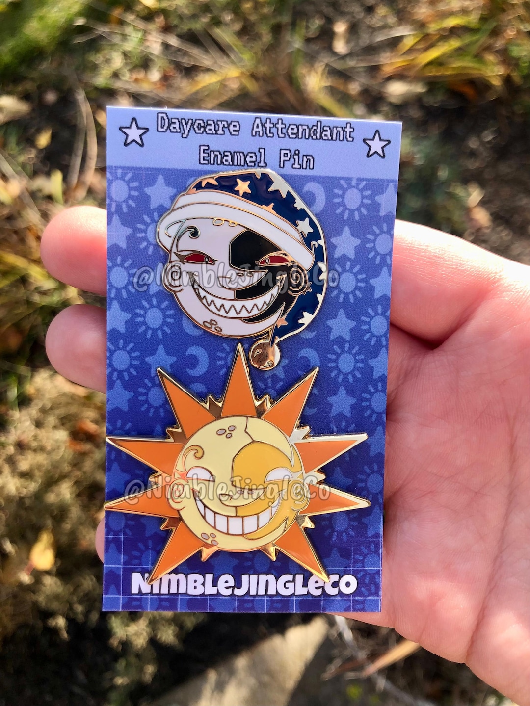 Smiling Sun and Moon Enamel Pin - Etsy
