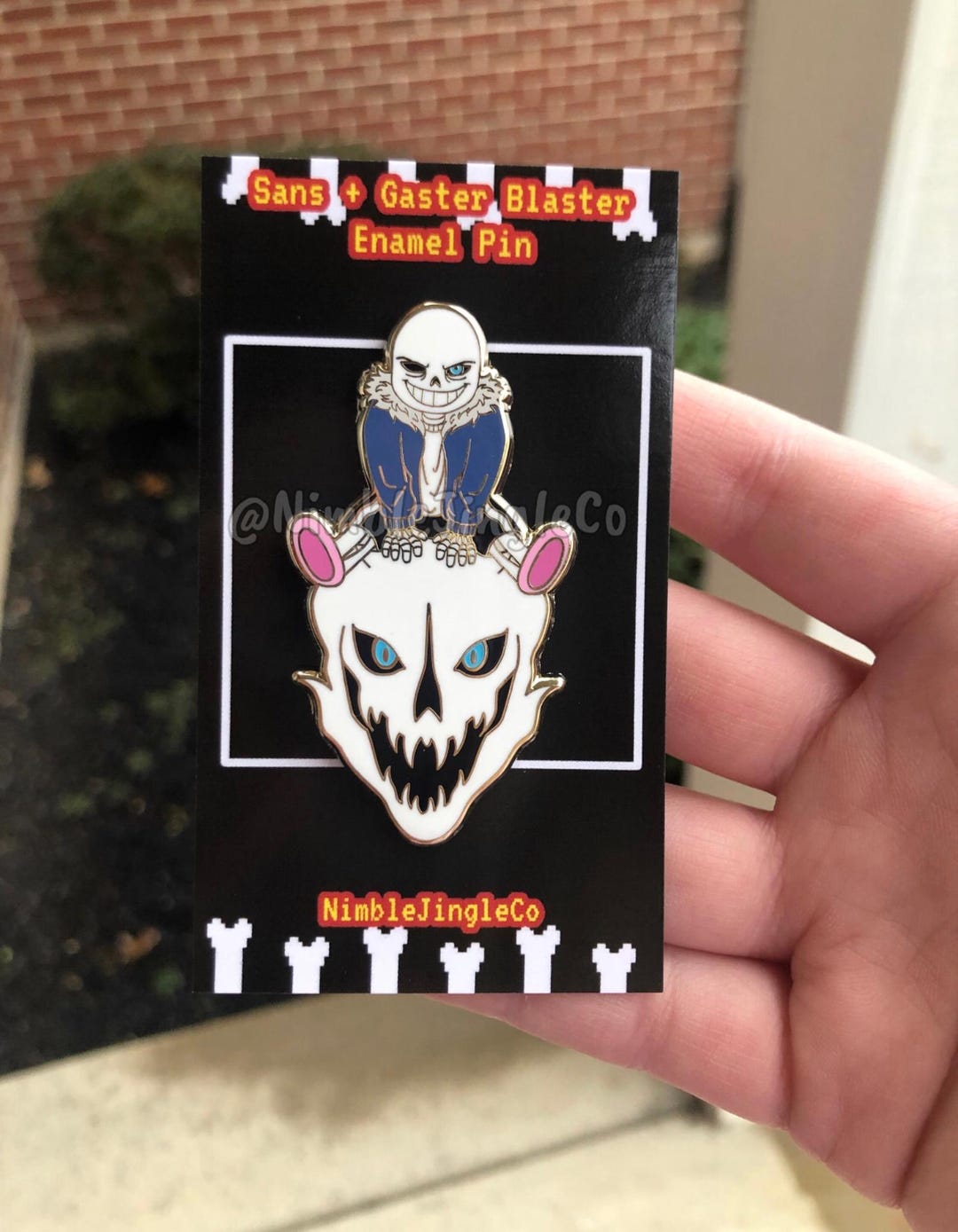 Skeleton Gaster Blaster Enamel Pin - Etsy