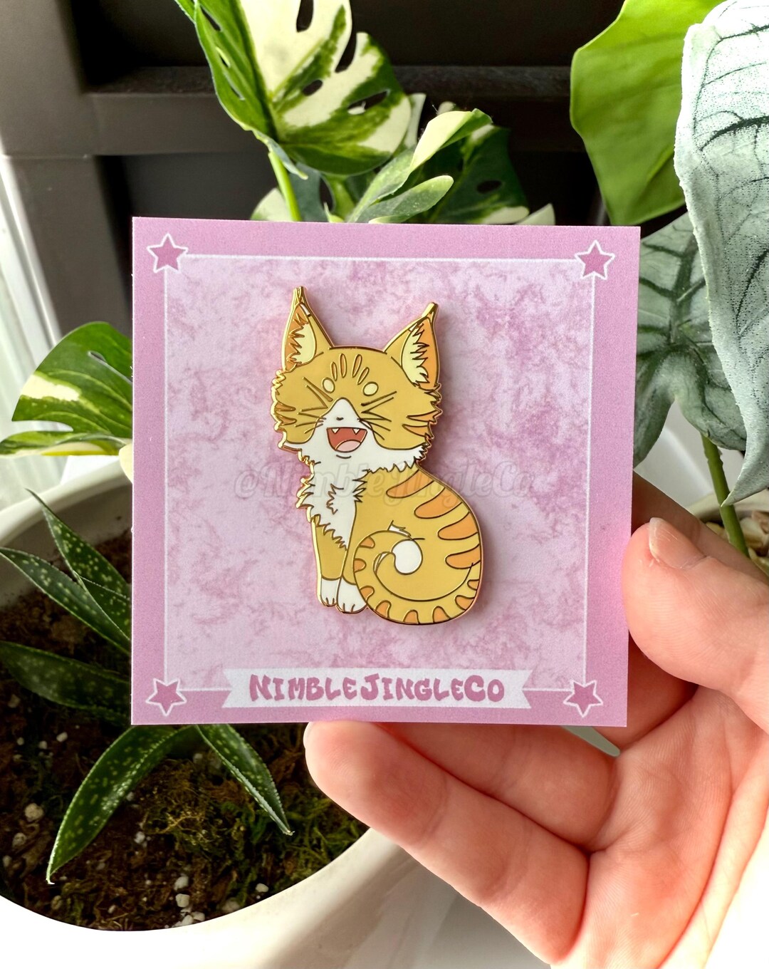 Kawaii Orange Cat Enamel Pin - Etsy