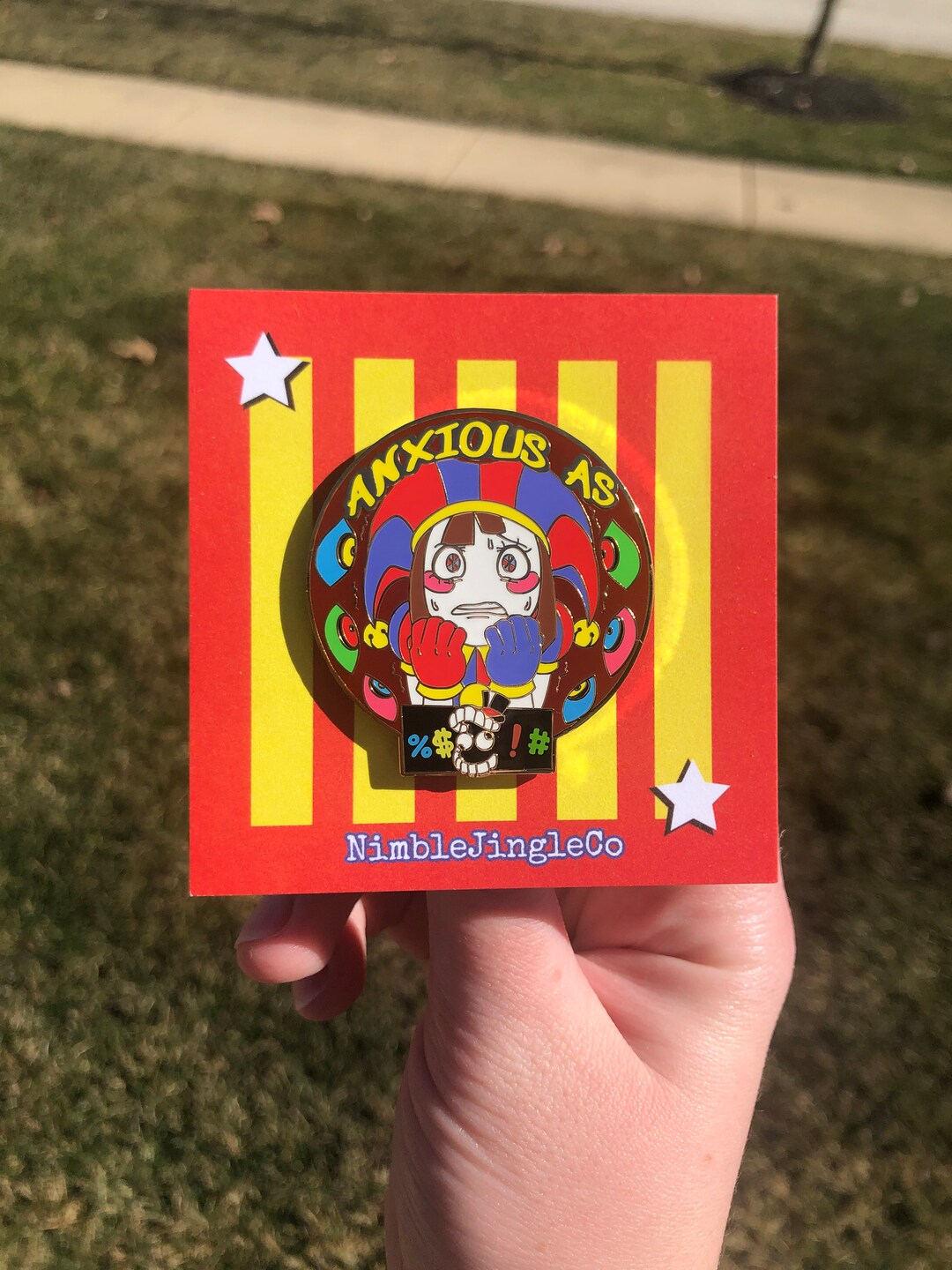 Anxious Pomni Enamel Pin - Etsy