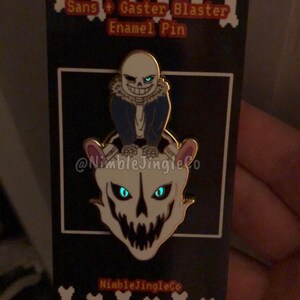 Skeleton Gaster Blaster Enamel Pin - Etsy