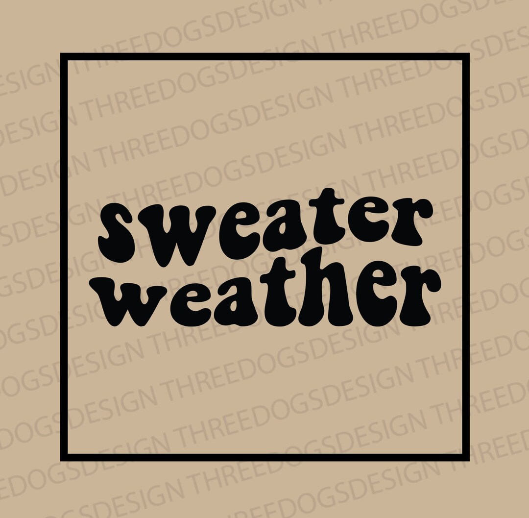 Sweater Weather Retro Font - Instant Download - SVG, PNG, JPEG - Wavy ...
