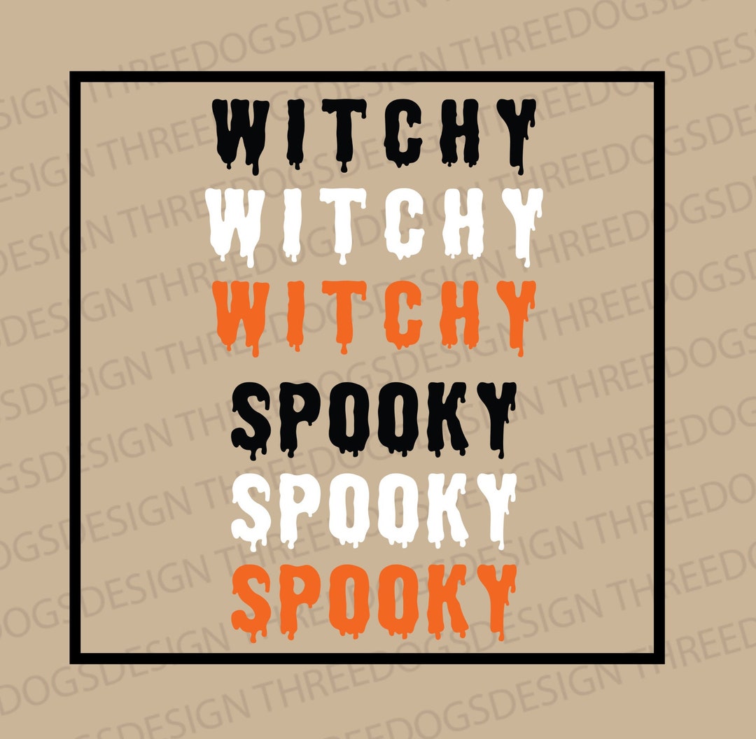 Varsity Witchy & Spooky Drip Font Bundle - Instant Download - SVG, PNG ...