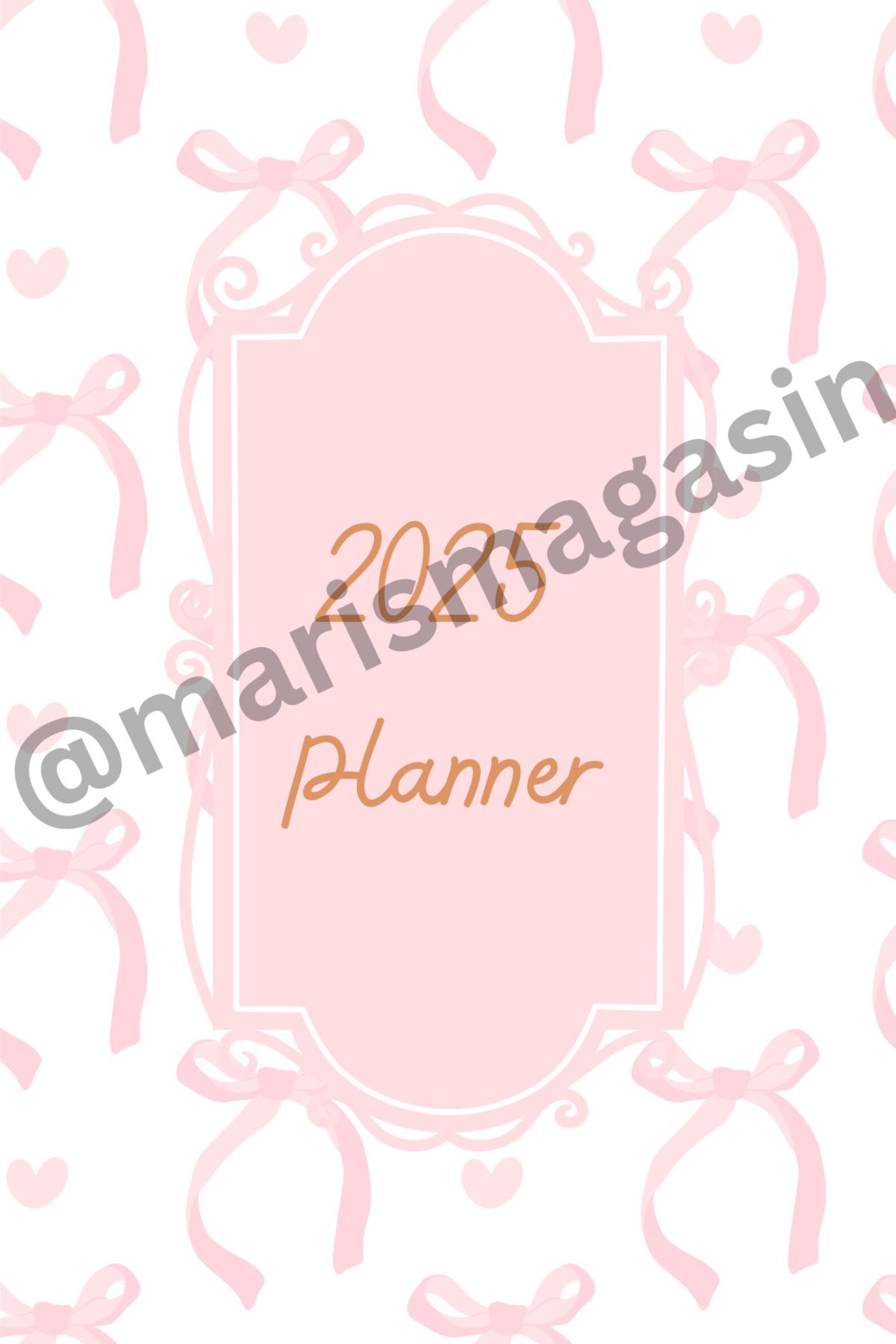 2025 Planner, 2025 Calendar, Coquette Planner 2025, Pink 2025 Planner ...