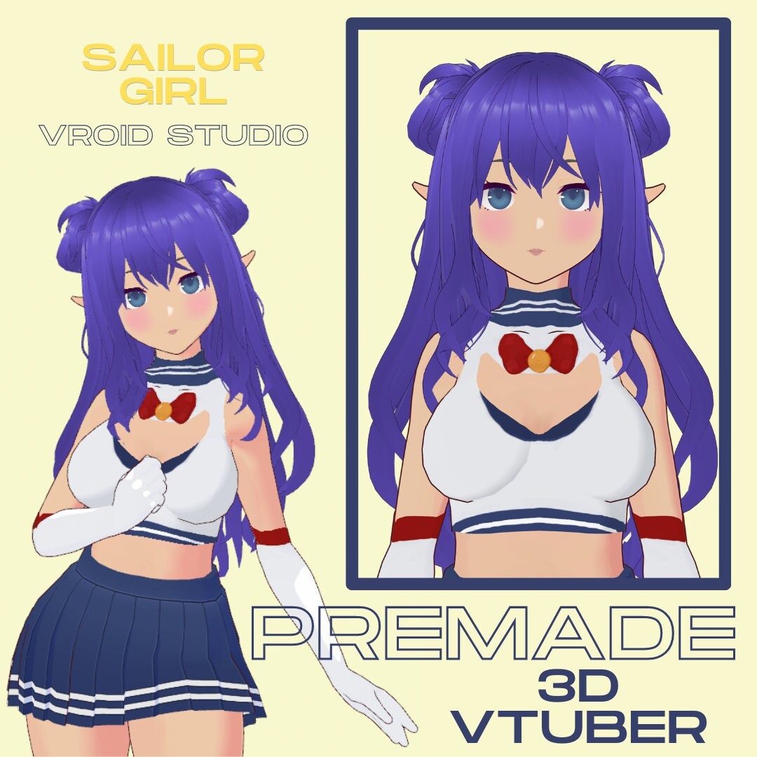 PREMADE Vtuber 3dmodel Sailor Girl - Etsy
