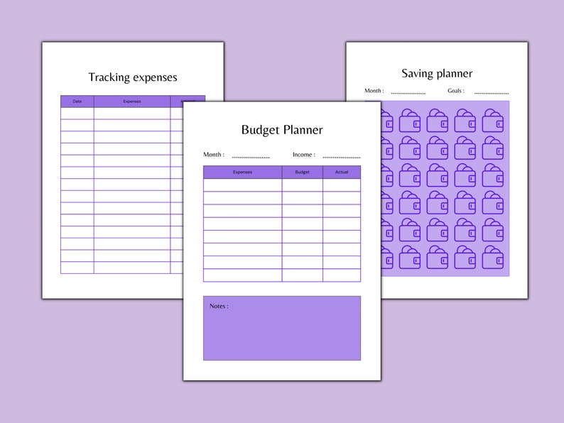 Printable Budget Planner Savings Tracker Instant Download - Etsy