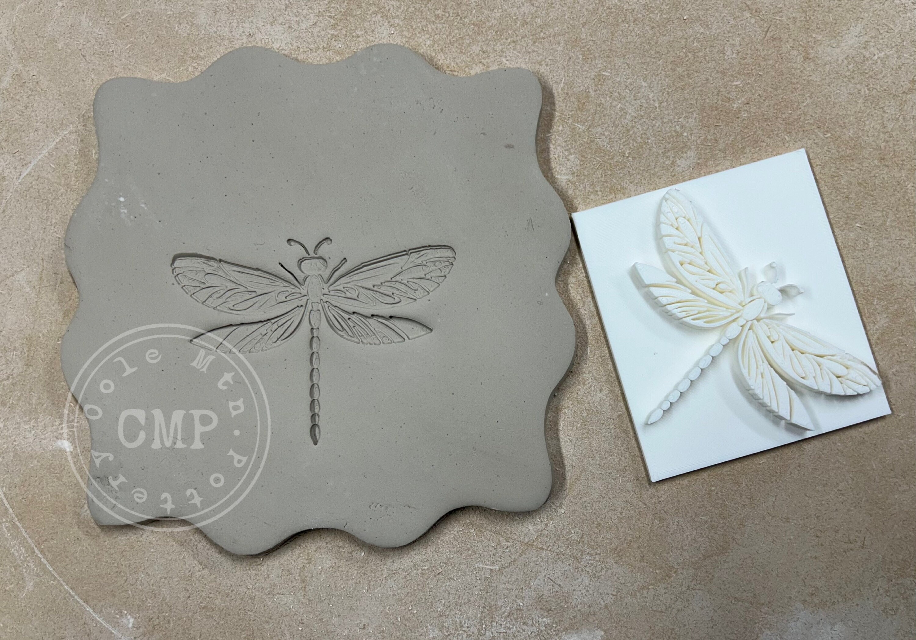 Dragonfly Stamp, 3D Printed Stamp, Dragonfly, Pottery Stamp, Cookie ...