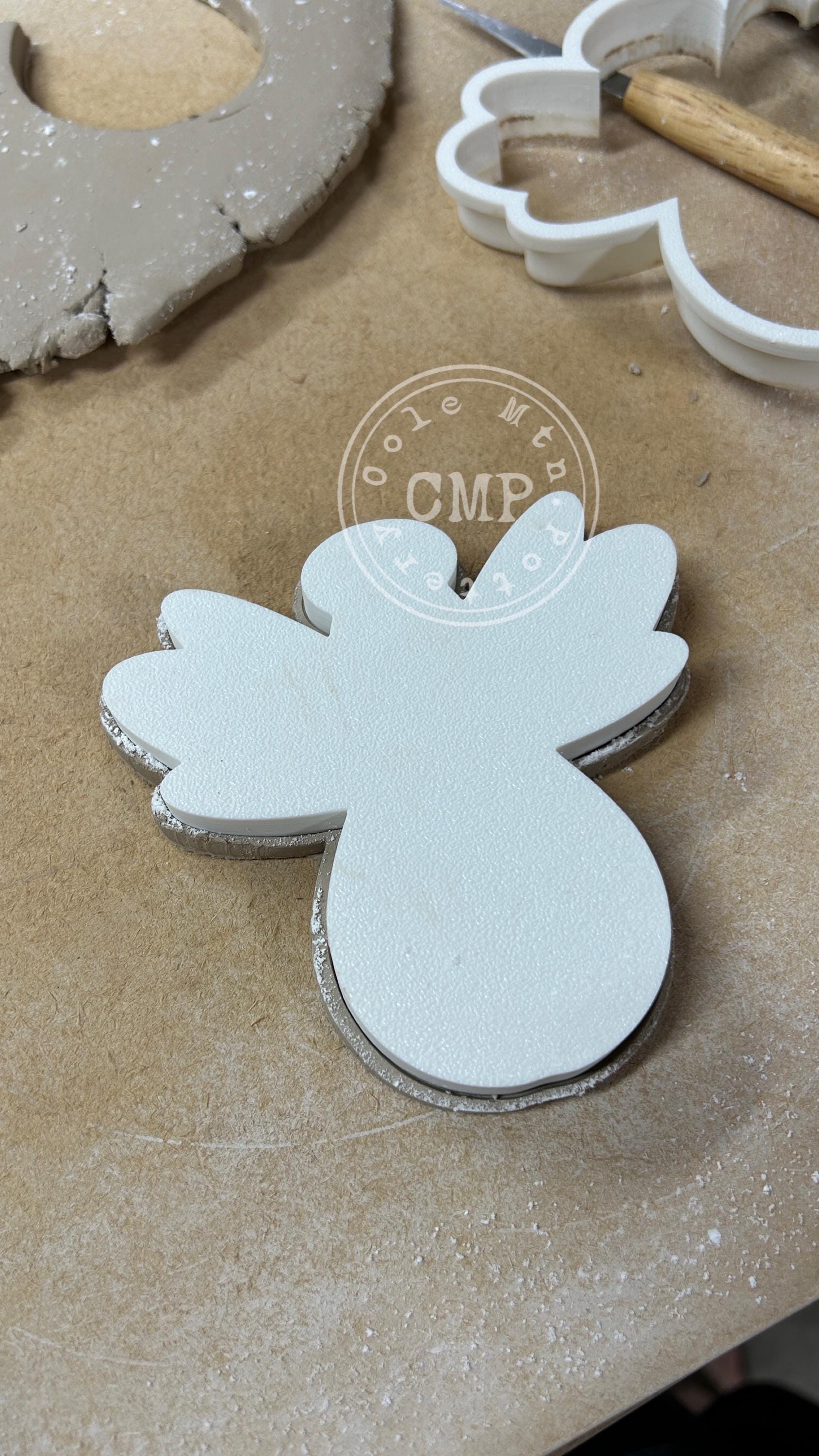 Angel Stamp and Cutter Combo, 3D Printed Stamp, Pottery Stamp, Cookie ...