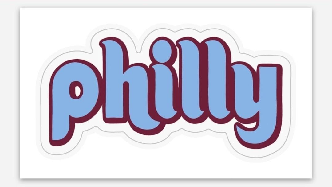 Philly Vinyl Sticker Decal 3" Phillies Pride Maroon & Powder Blue - Etsy