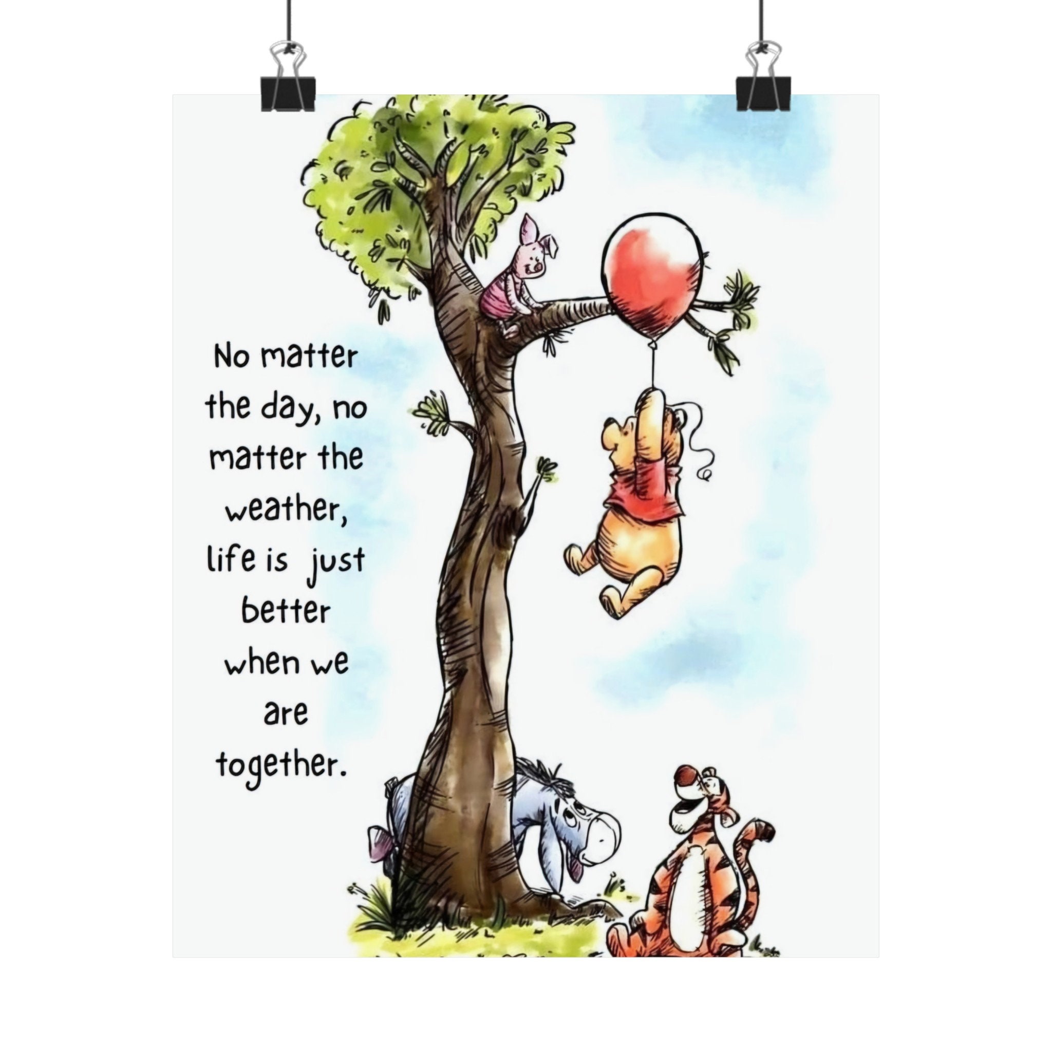 Winnie the Pooh & Friends Together Poster - Etsy