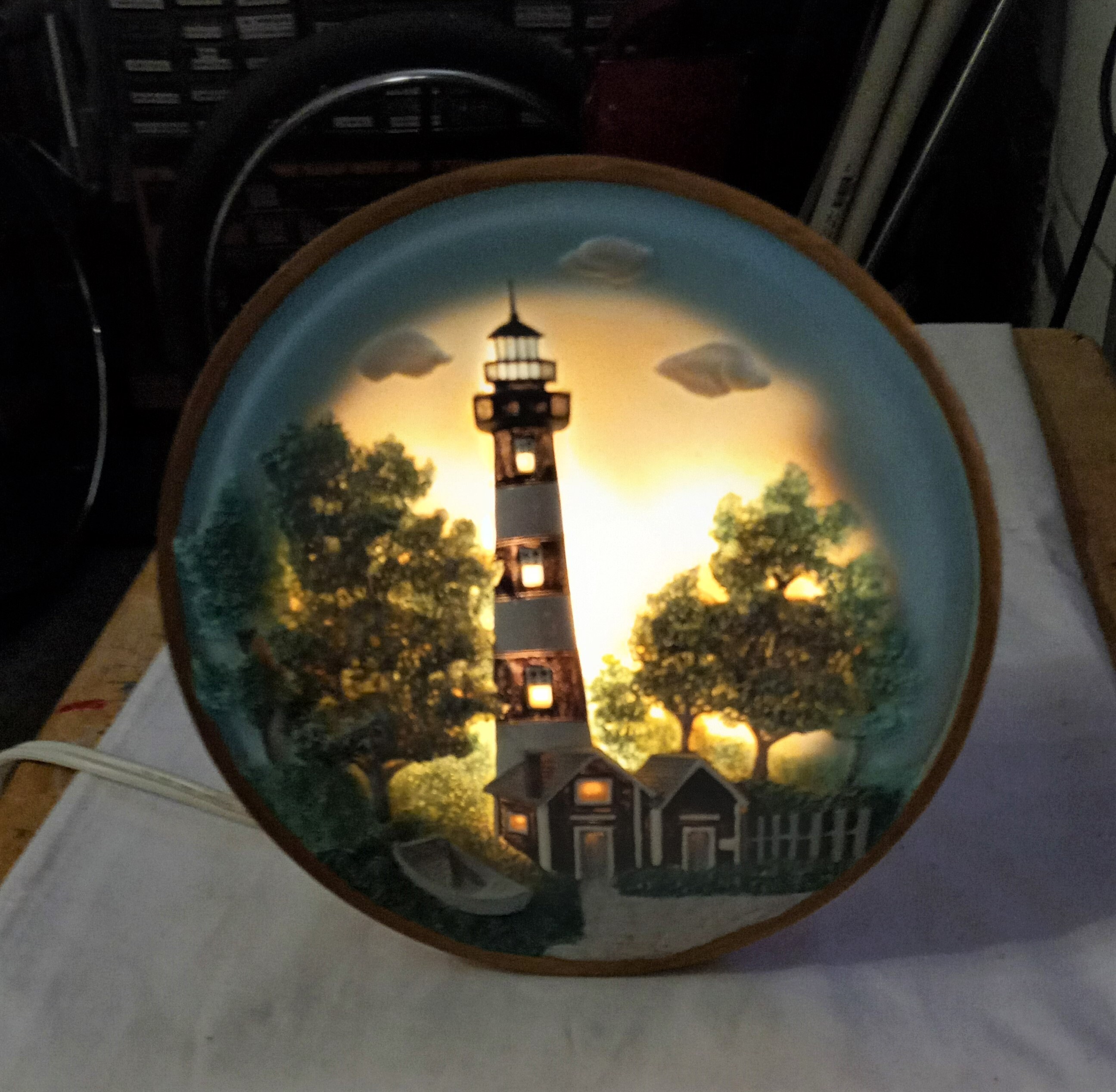 Item 829-C Lighthouse Nightlight , Portable Decorative Lamp, Plate ...