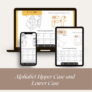 28 Page Printable Alphabet ABC With Animals Upper Case and Lower Case ...