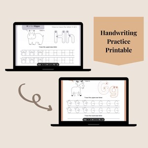 28 Page Printable Alphabet ABC With Animals Upper Case and Lower Case ...