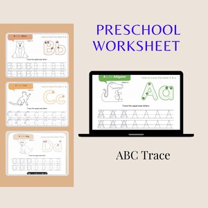 28 Page Printable Alphabet ABC With Animals Upper Case and Lower Case ...