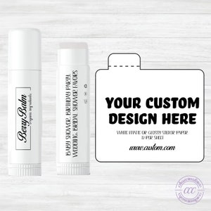 CUSTOM Lip Balm Sticker Labels, Party Favor Lip Balm Labels, Chapstick ...