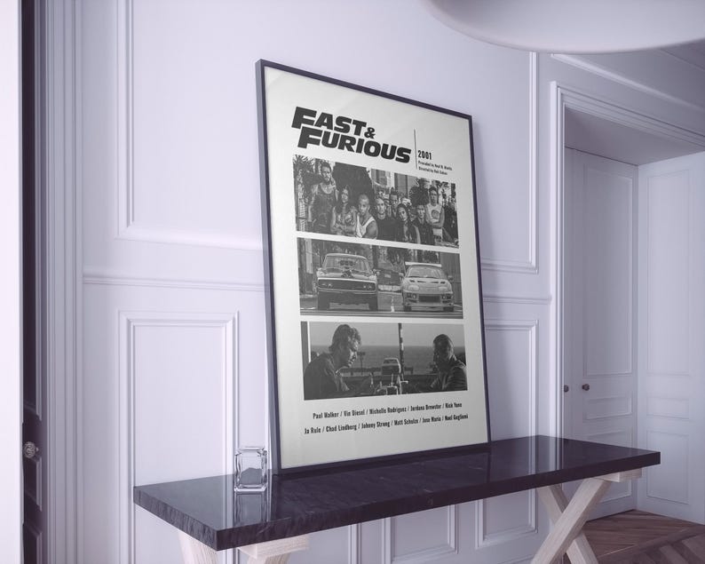 The Fast and the Furious Digital Poster - Car Movie Wall Art, Racing ...
