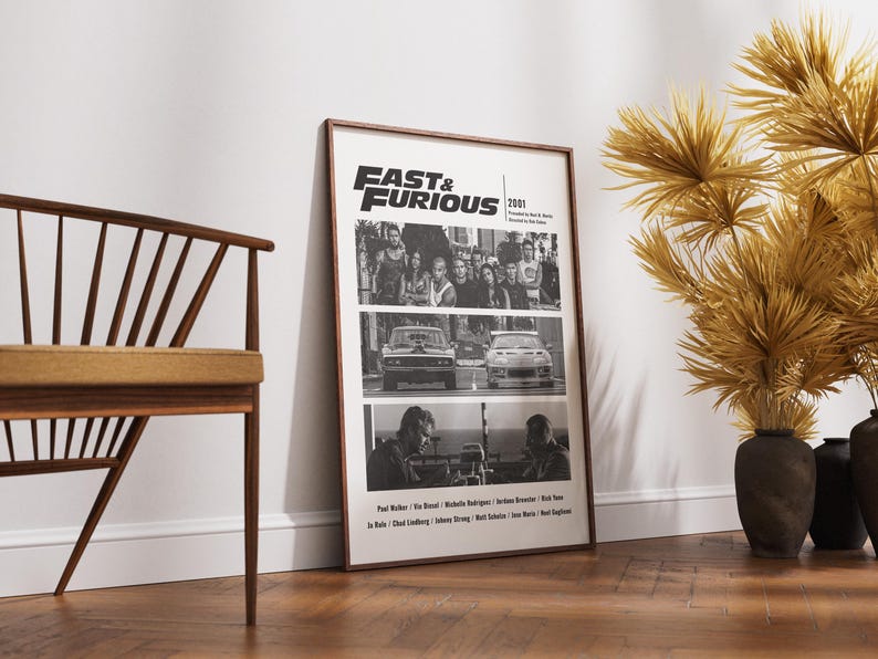 The Fast and the Furious Digital Poster - Car Movie Wall Art, Racing ...