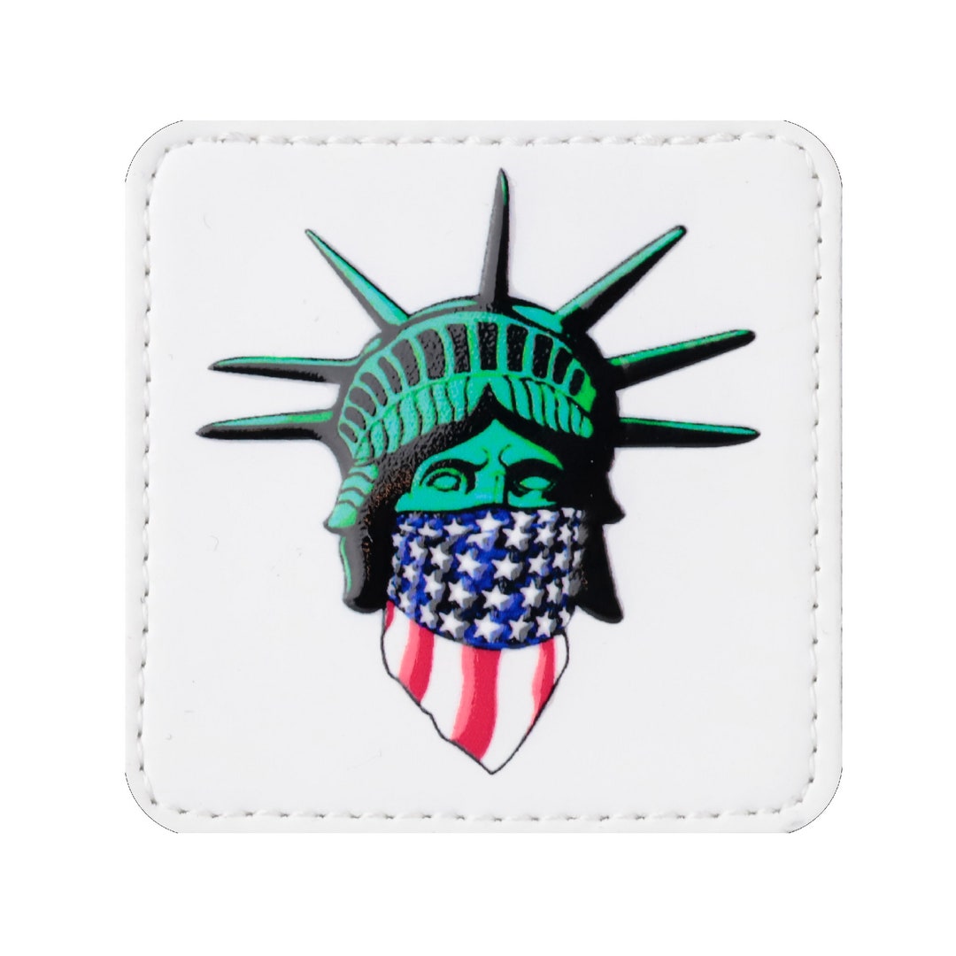Statue of Liberty Thuggin With USA Flag Bandana Covering Face Velcro ...