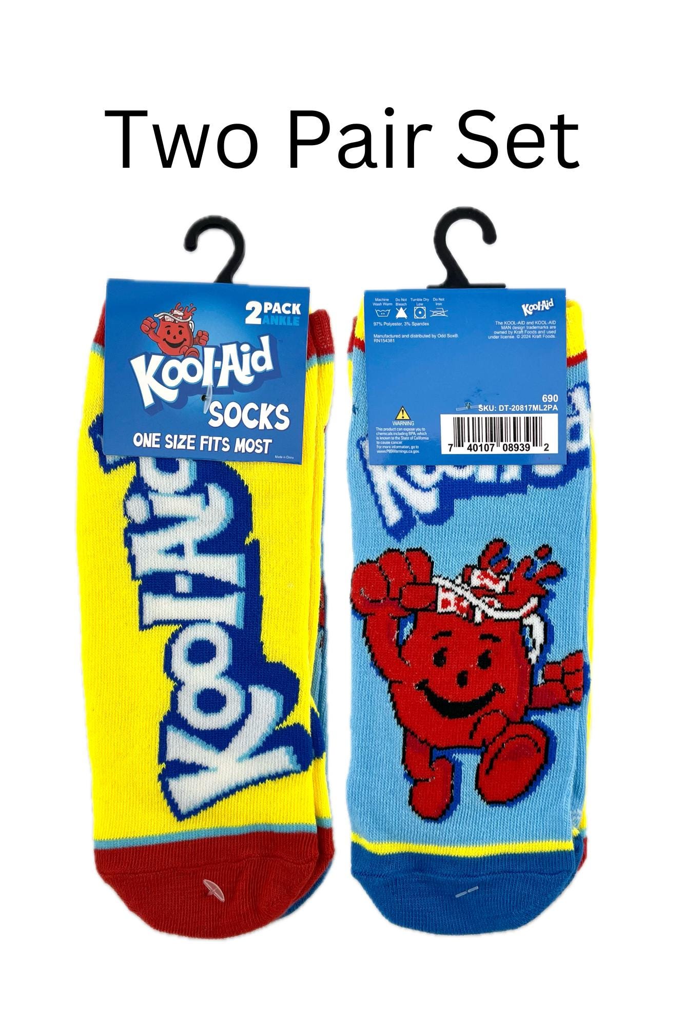 TWO PAIR Candy & Snack Inspired Ankle Socks for Adults Fun Sweet Treat ...