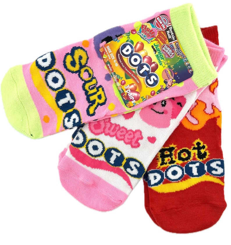 Candy-inspired Crew Novelty Socks for Adults Fun Sweet Treat Dots Mint ...