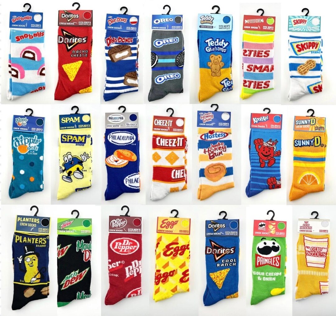 NEW Odd Sox Fun Crazy Socks, Popular Novelty Crew Socks Adult Men's ...