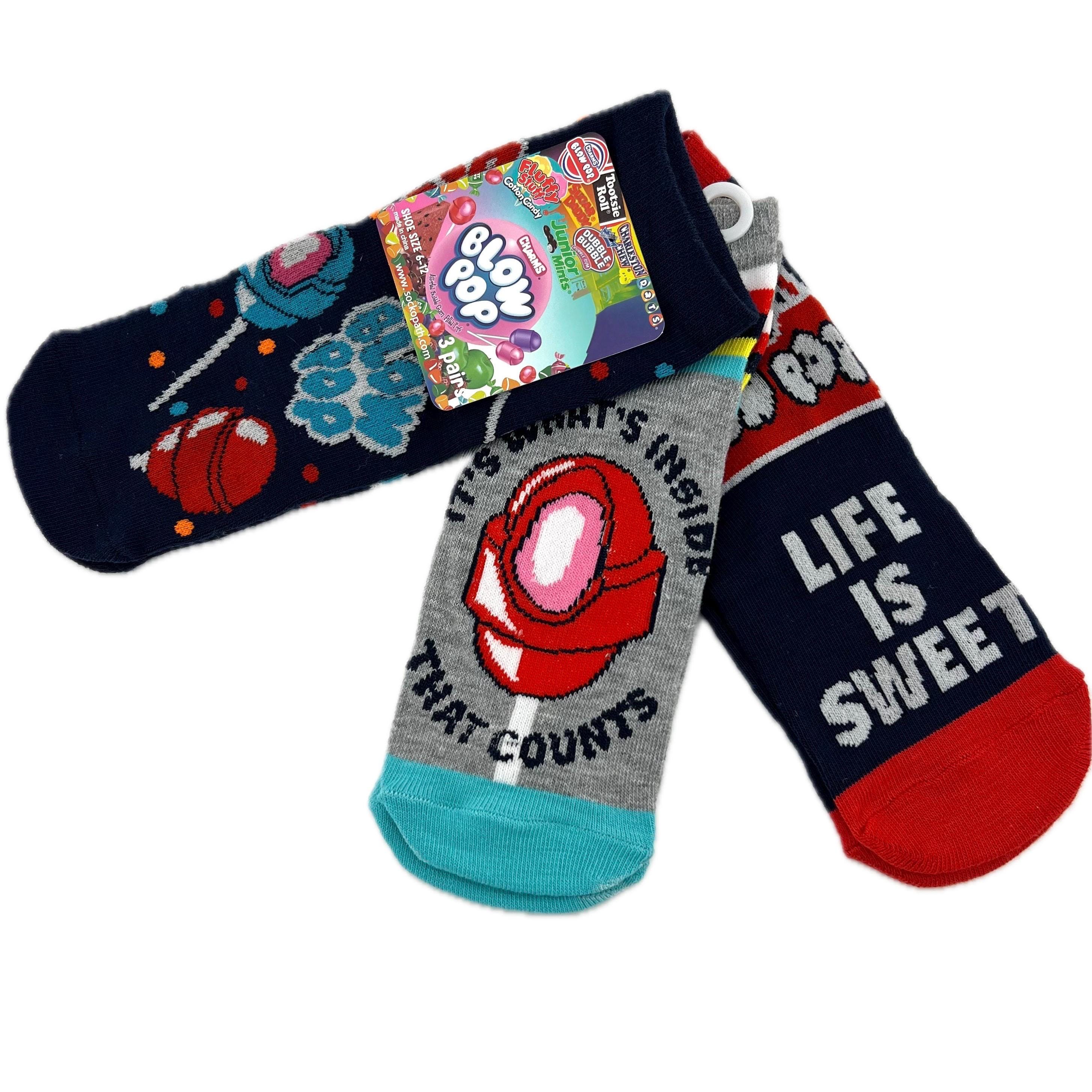 Candy-inspired Crew Novelty Socks for Adults Fun Sweet Treat Dots Mint ...